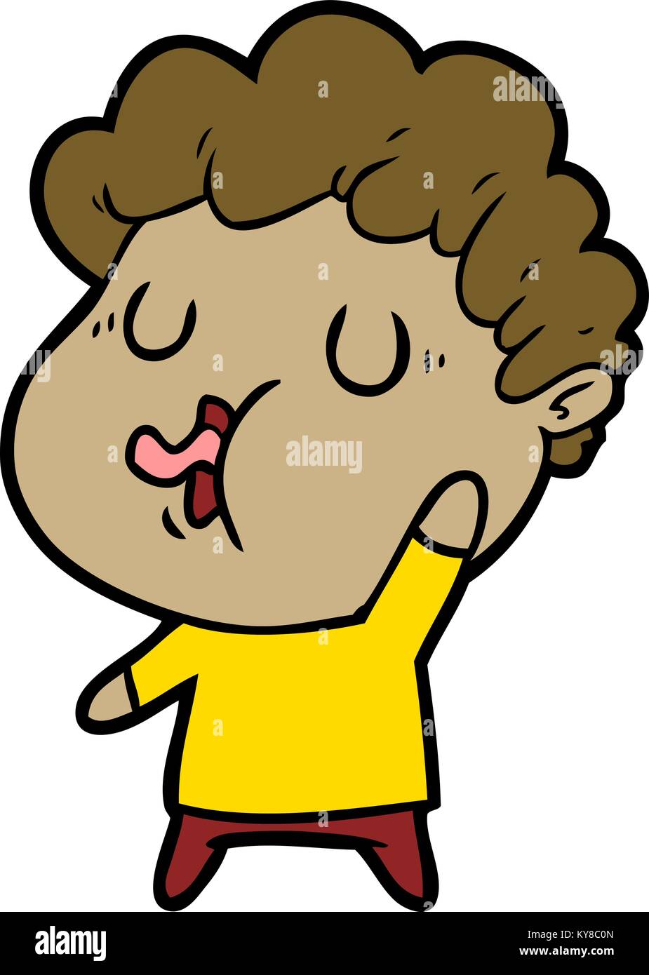cartoon man singing Stock Vector Image & Art - Alamy