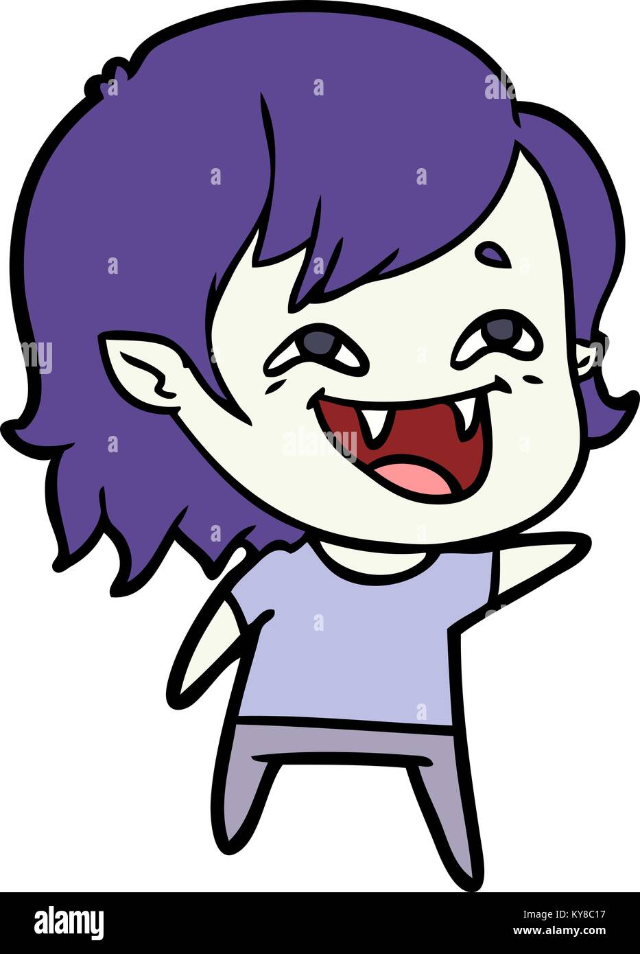 cartoon laughing vampire girl Stock Vector Image & Art - Alamy