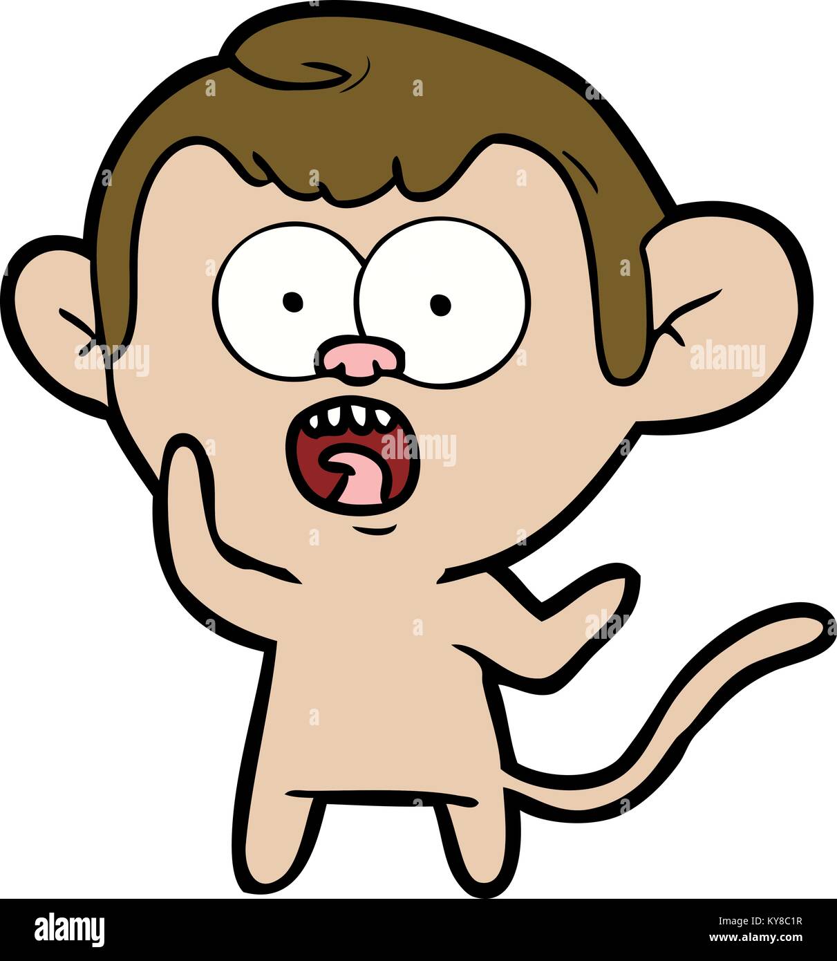 cartoon shocked monkey Stock Vector Image & Art - Alamy