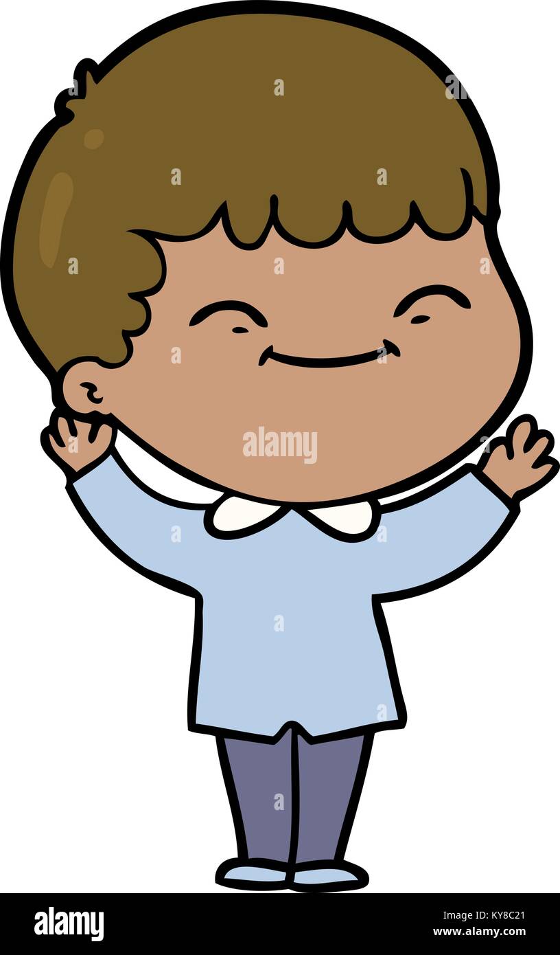 cartoon happy boy Stock Vector Image & Art - Alamy