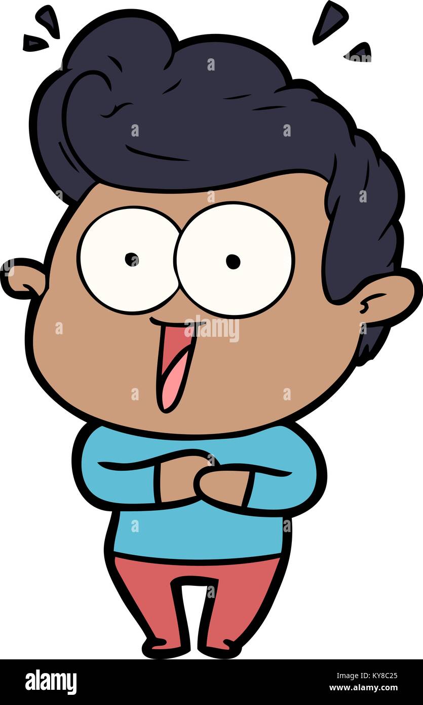cartoon excited man Stock Vector Image & Art - Alamy