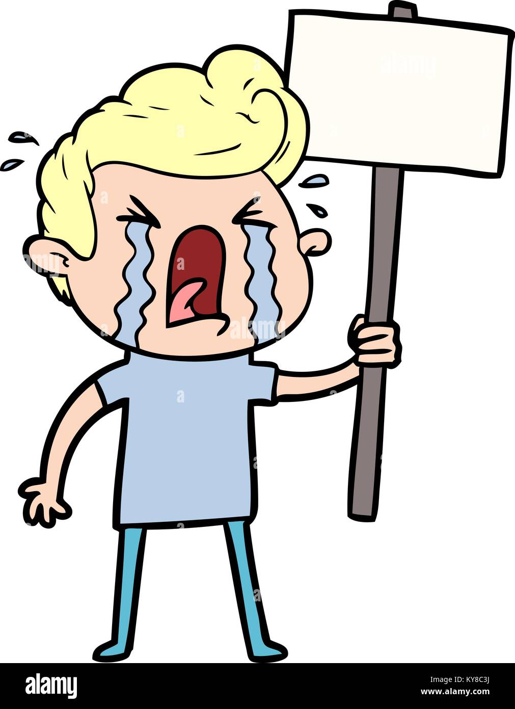 cartoon crying man Stock Vector Image & Art - Alamy