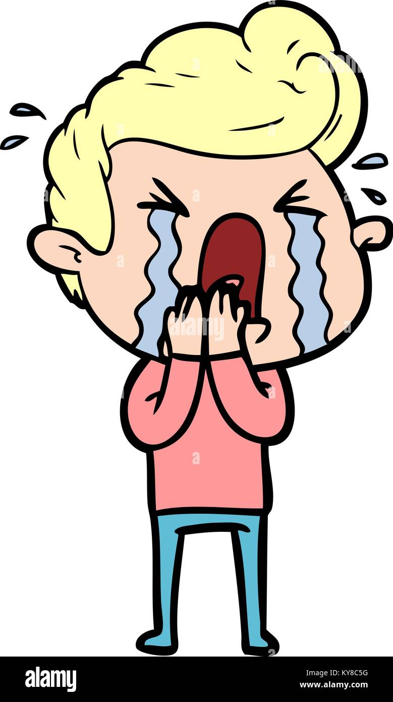 cartoon crying man Stock Vector Image & Art - Alamy