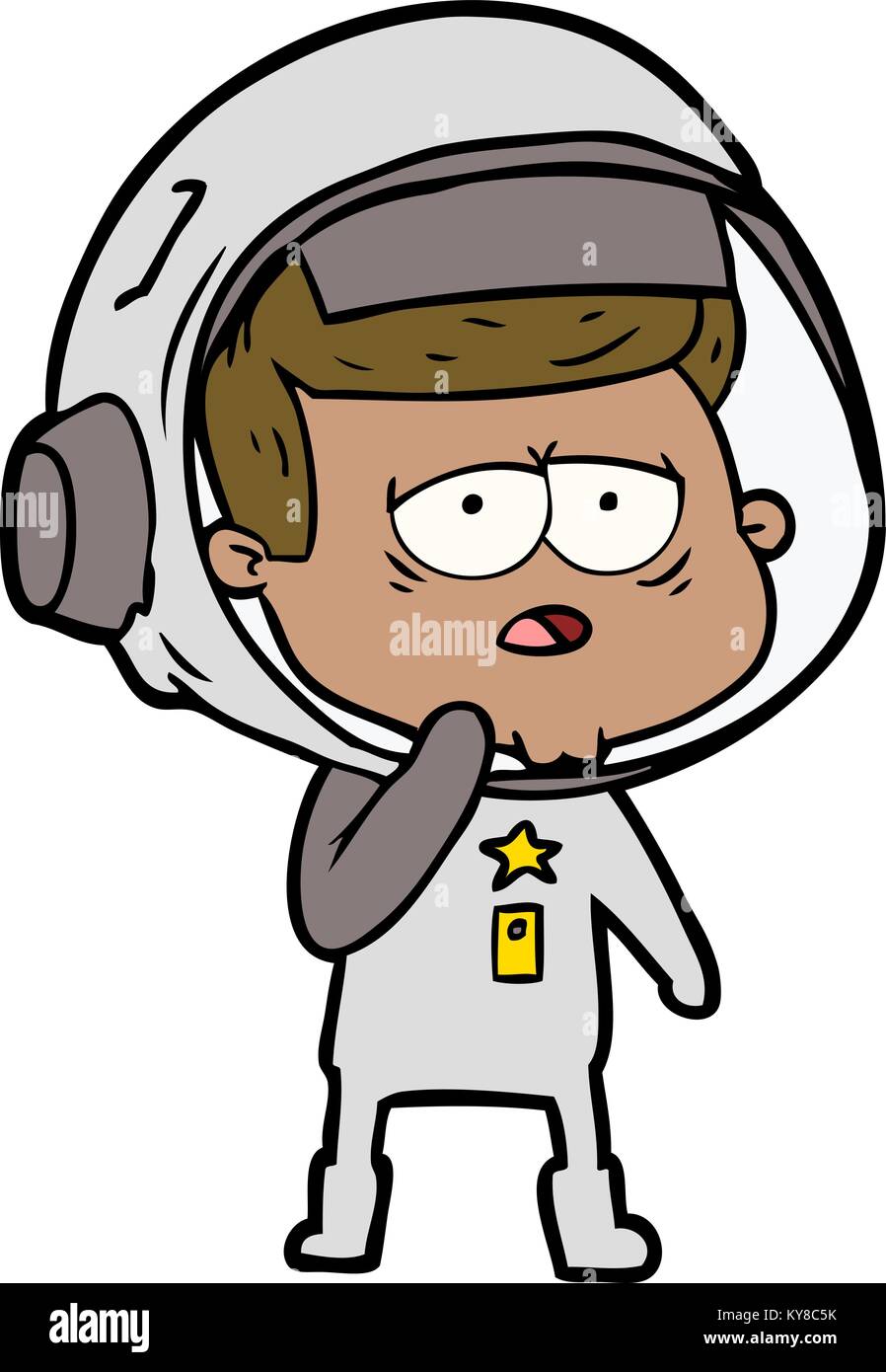 cartoon tired astronaut Stock Vector Image & Art - Alamy