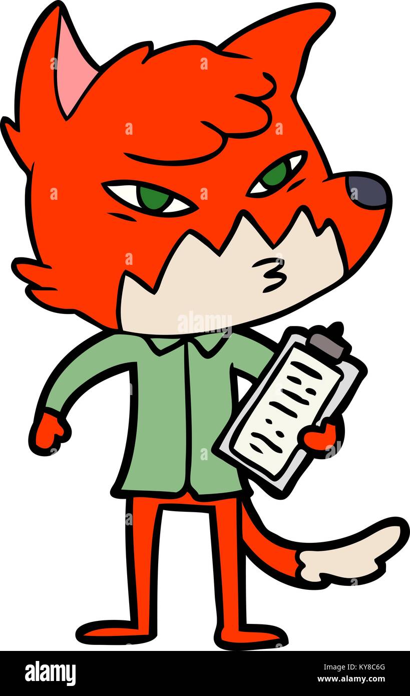 clever cartoon fox Stock Vector Image & Art - Alamy