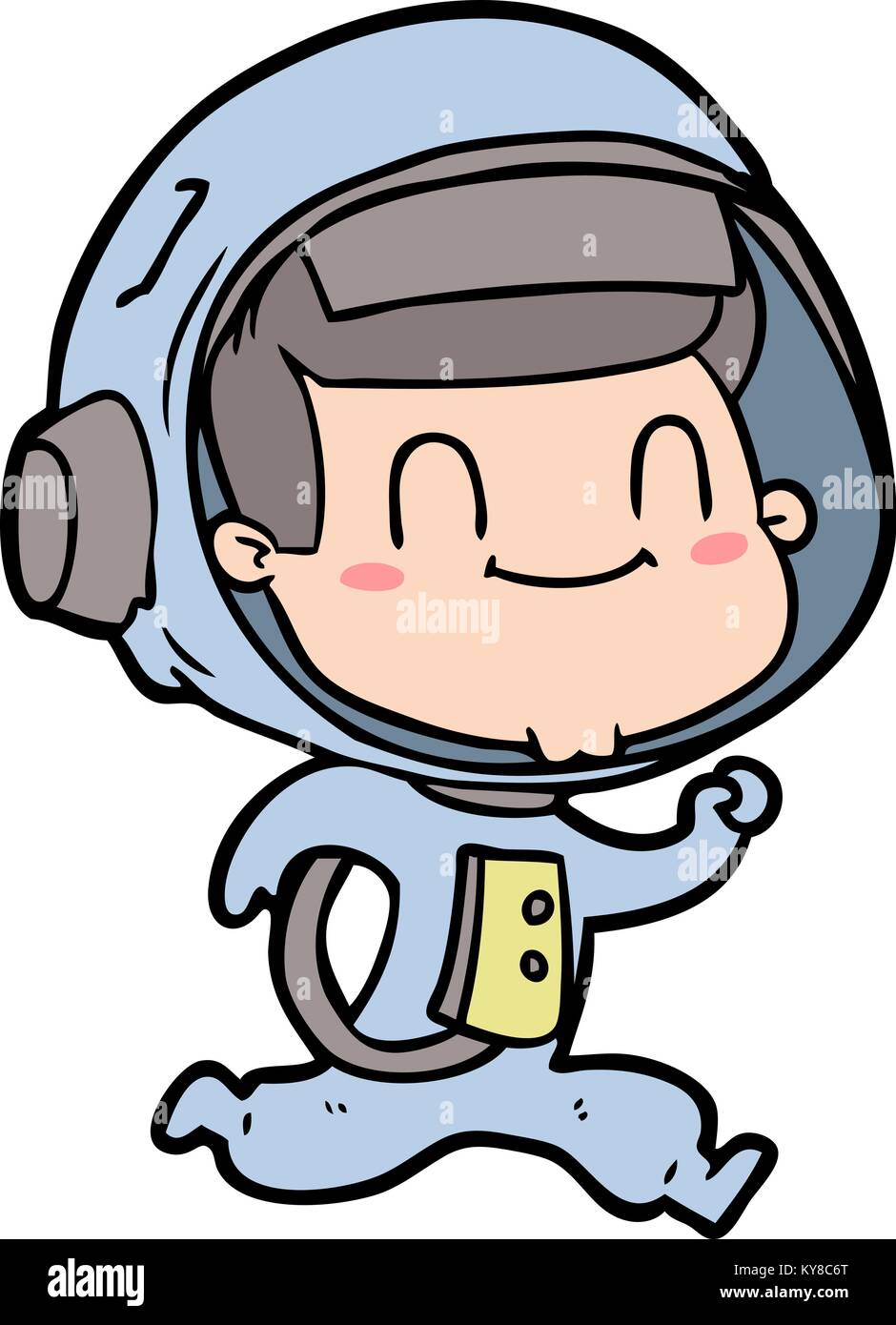 happy cartoon astronaut Stock Vector Image & Art - Alamy