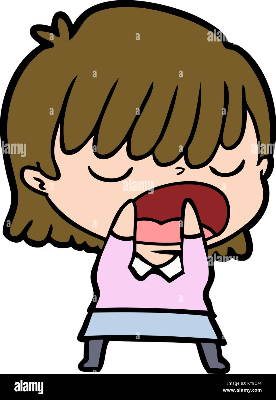 cartoon woman talking loudly Stock Vector Image & Art - Alamy