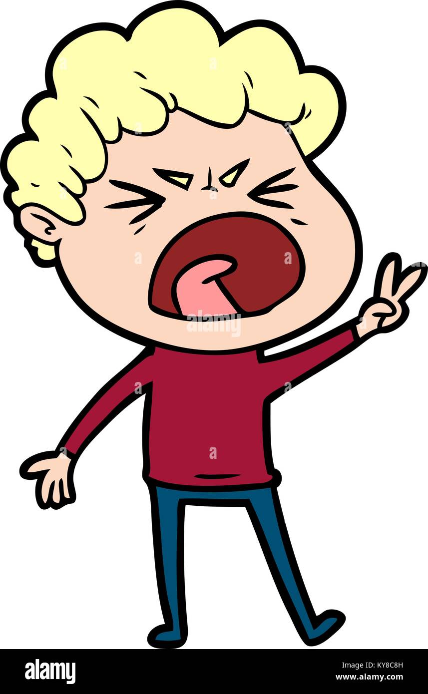 cartoon furious man Stock Vector Image & Art - Alamy