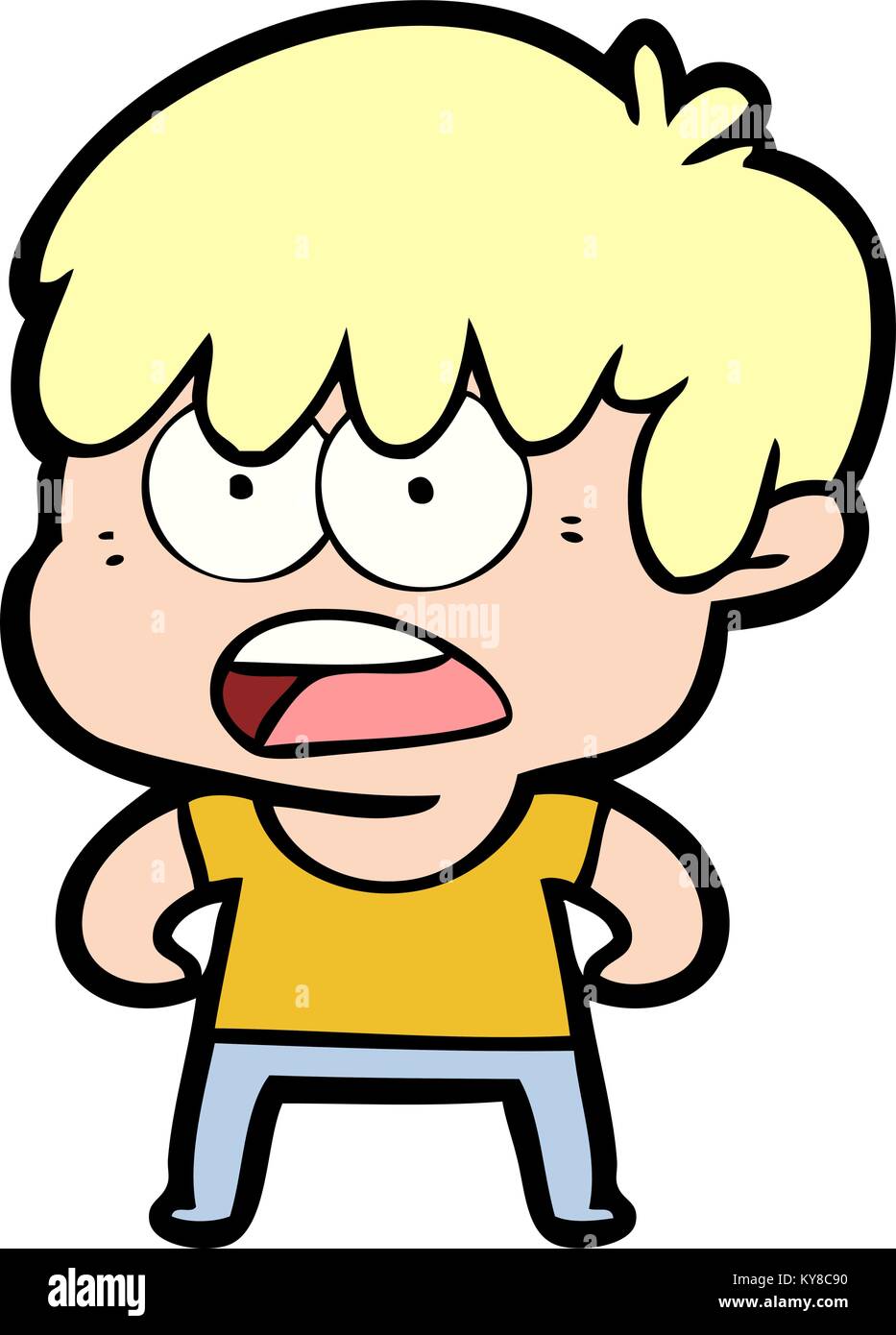 worried cartoon boy Stock Vector Image & Art - Alamy