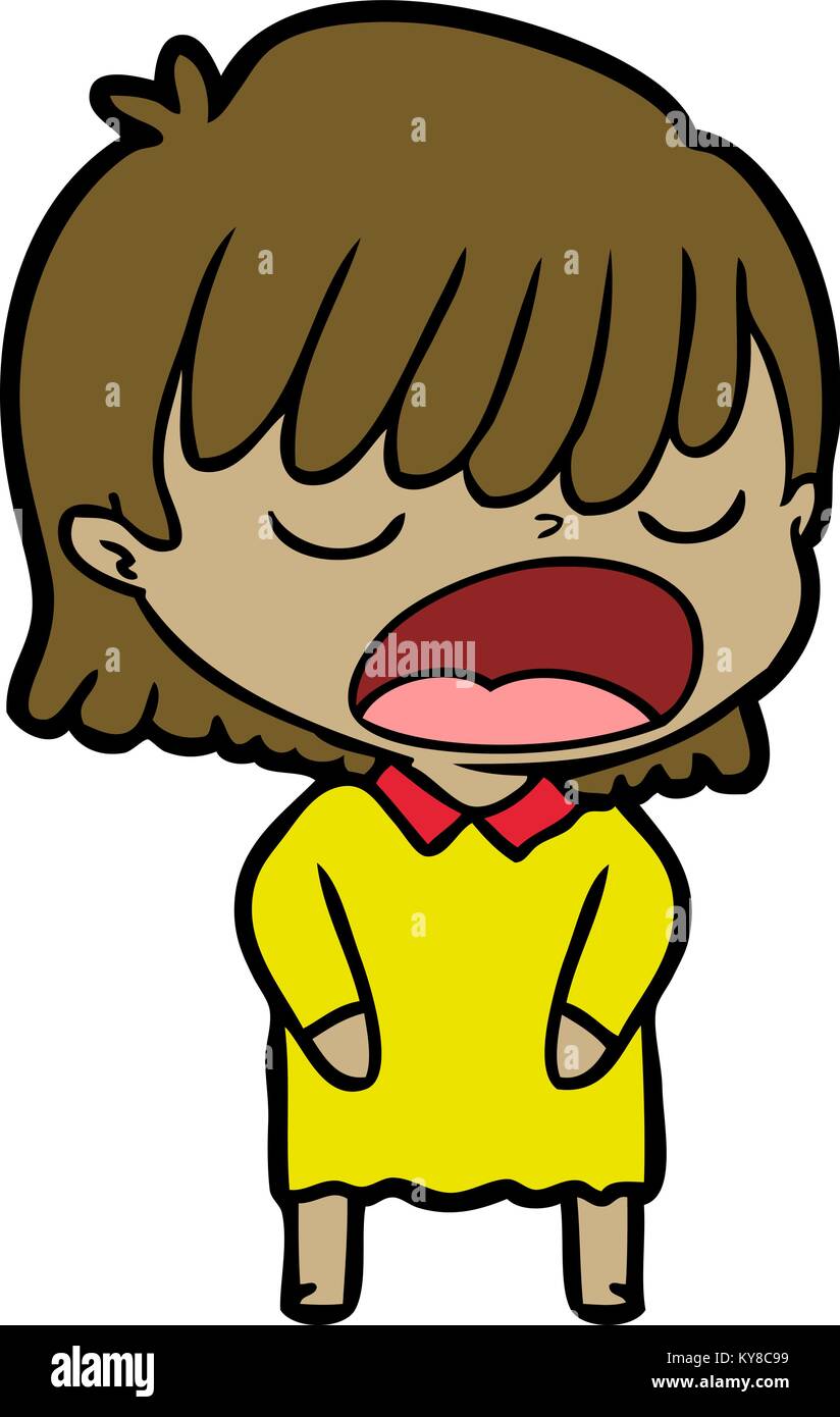 cartoon woman talking loudly Stock Vector Image & Art - Alamy