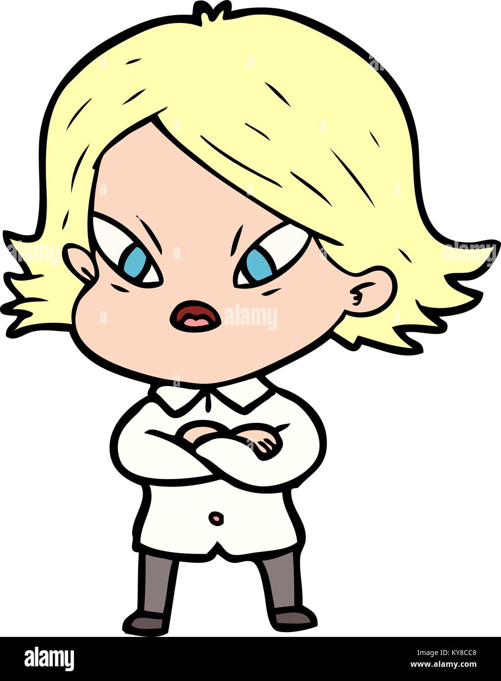 cartoon stressed woman Stock Vector Image & Art - Alamy