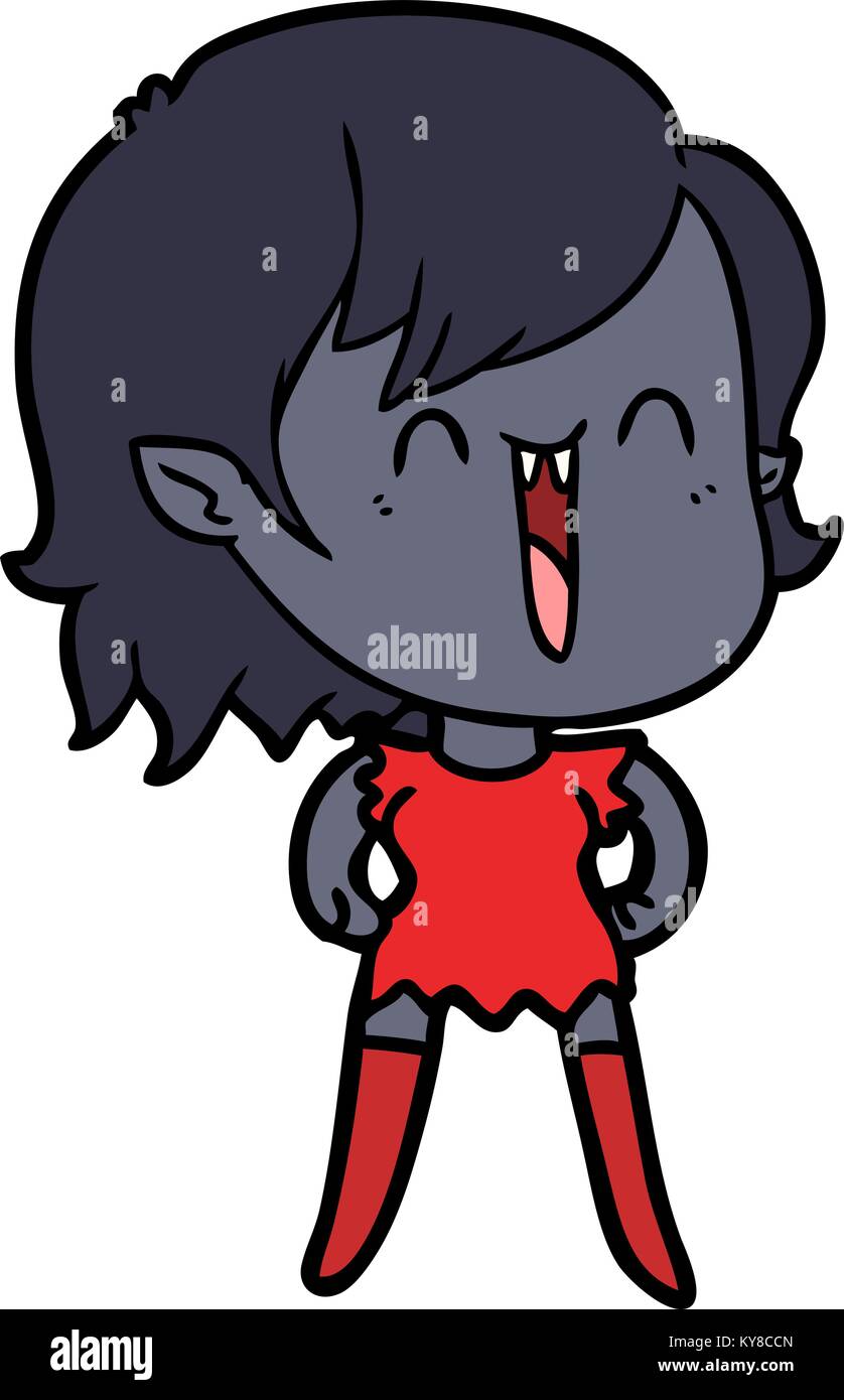cute cartoon happy vampire girl Stock Vector Image & Art - Alamy