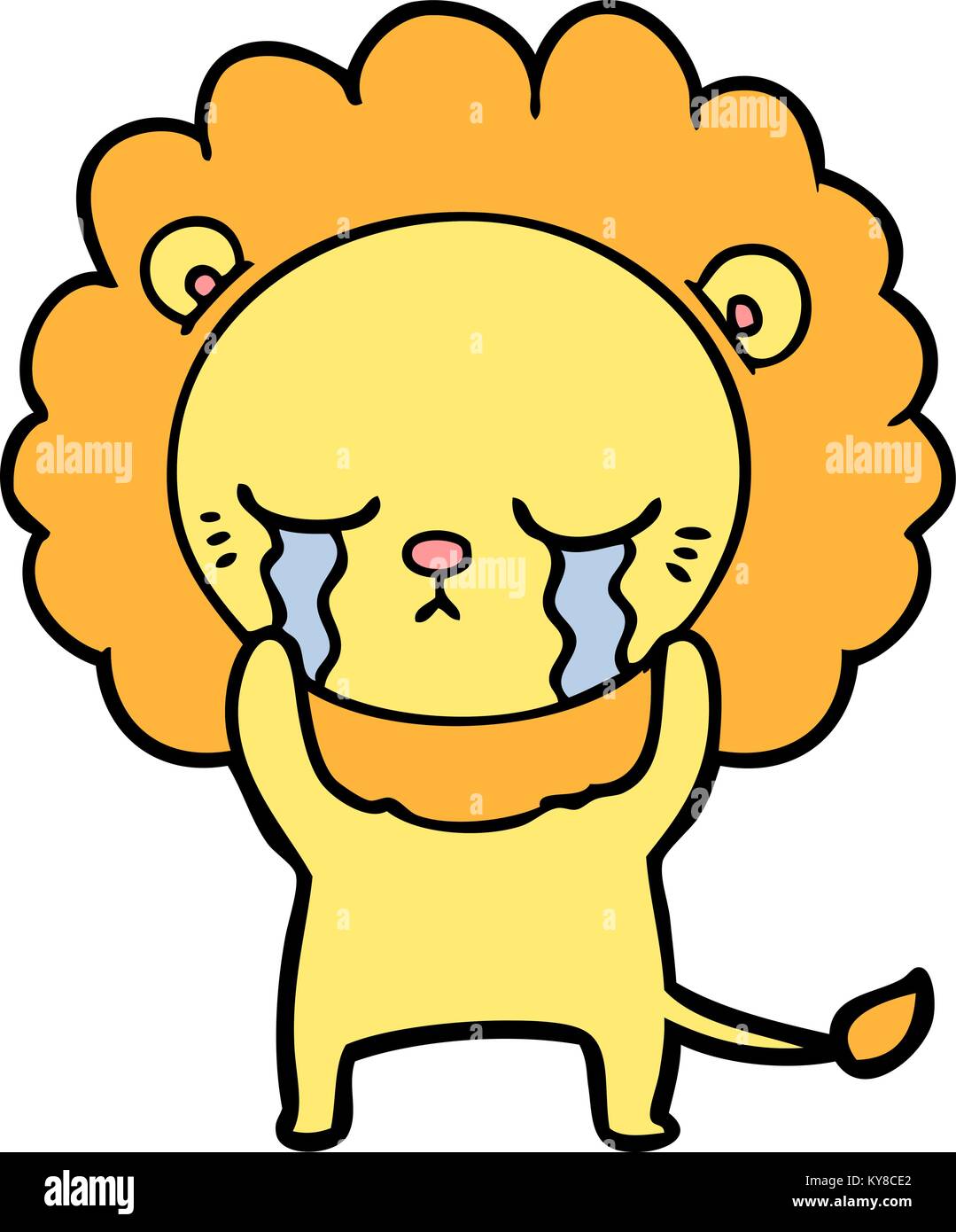crying cartoon lion Stock Vector Image & Art - Alamy