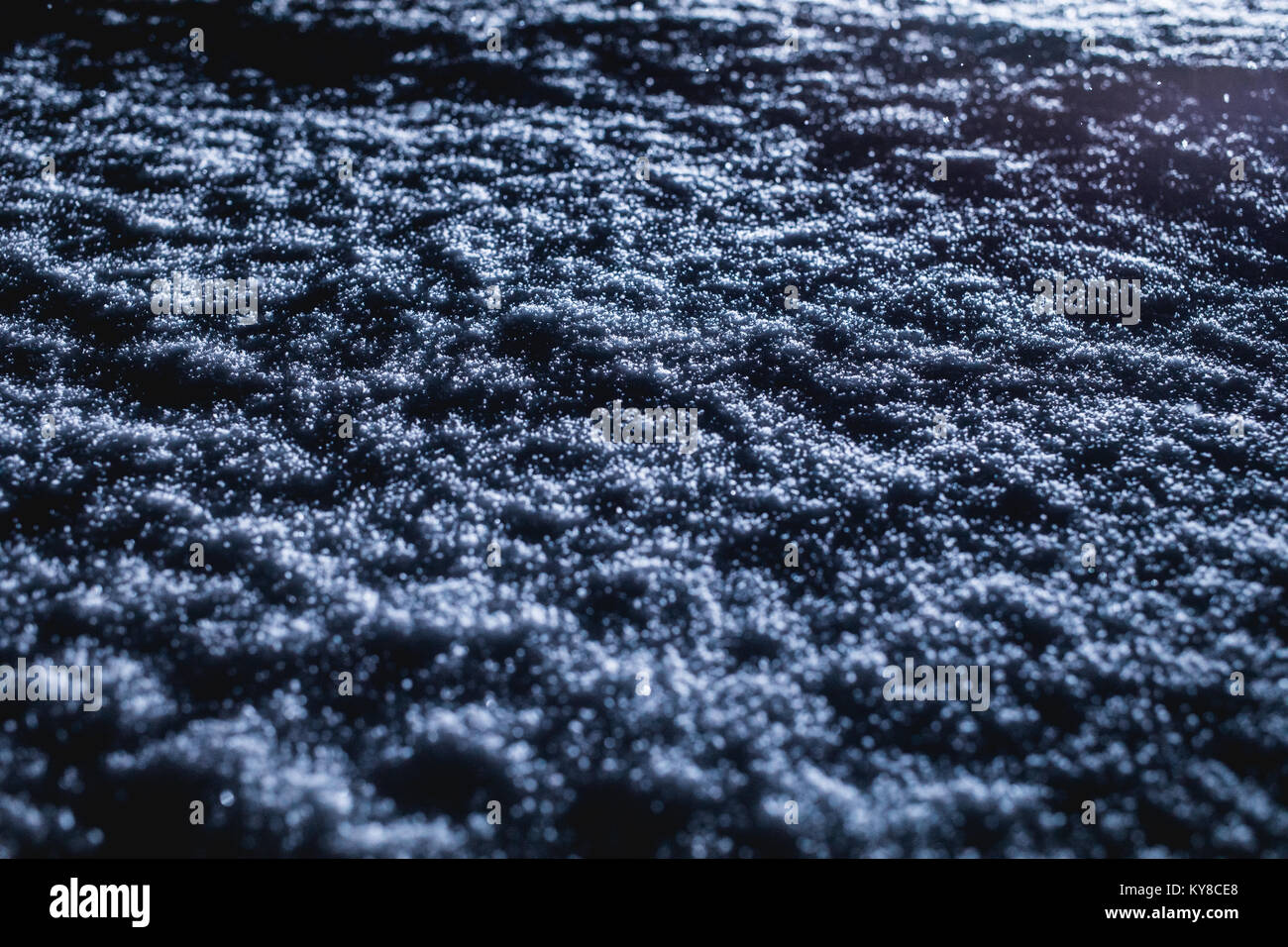 Backlighted Snow Texture during Snowstorm at Night Stock Photo - Alamy