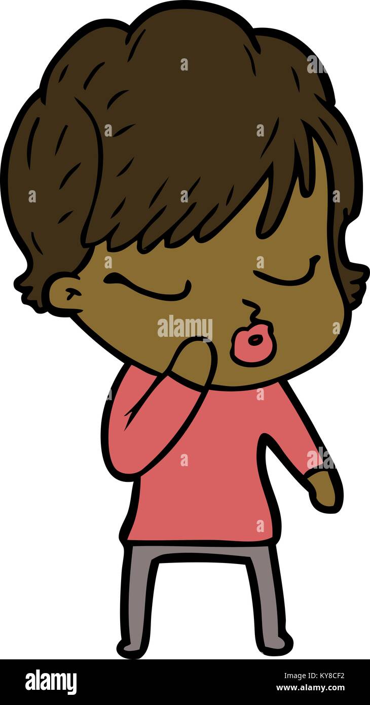 cartoon woman with eyes shut Stock Vector Image & Art - Alamy