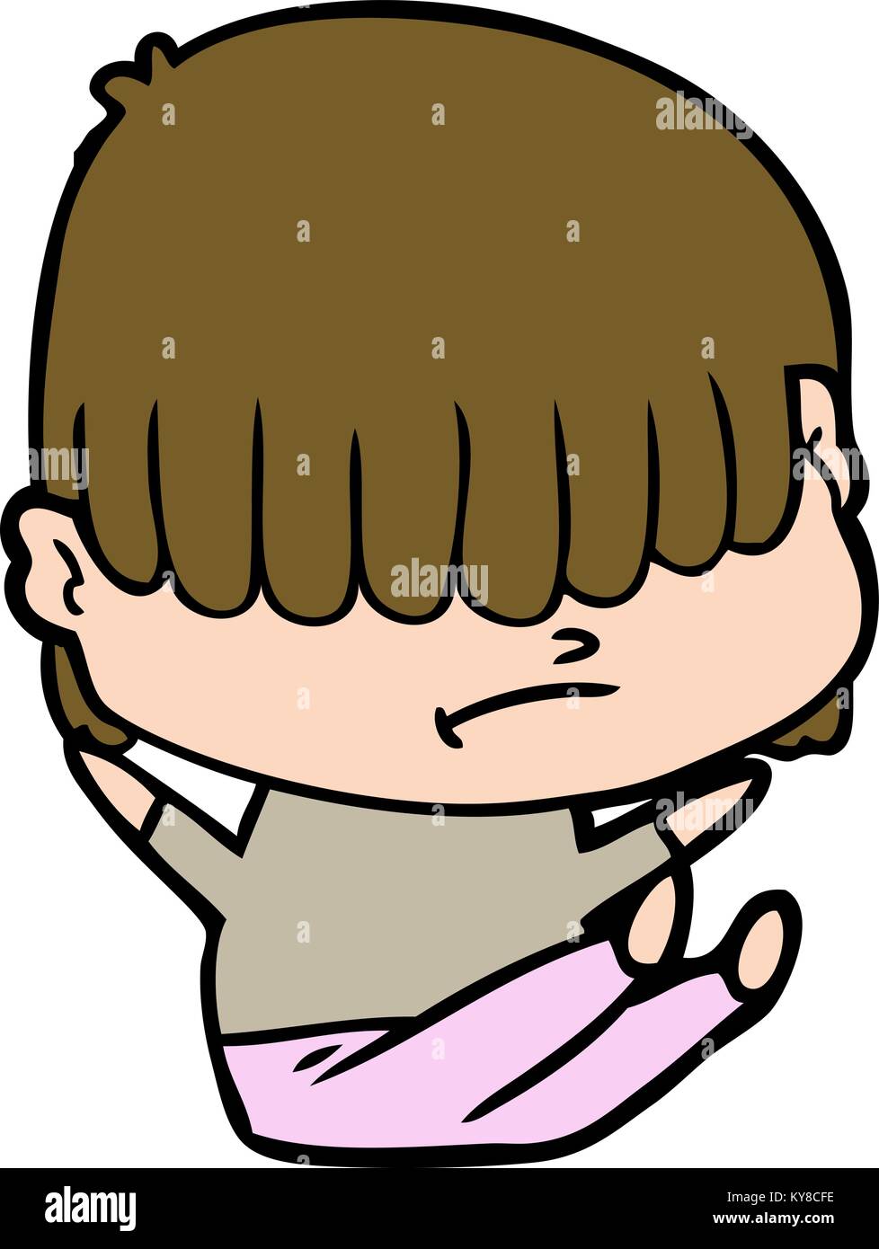 cartoon boy with untidy hair Stock Vector Image & Art - Alamy