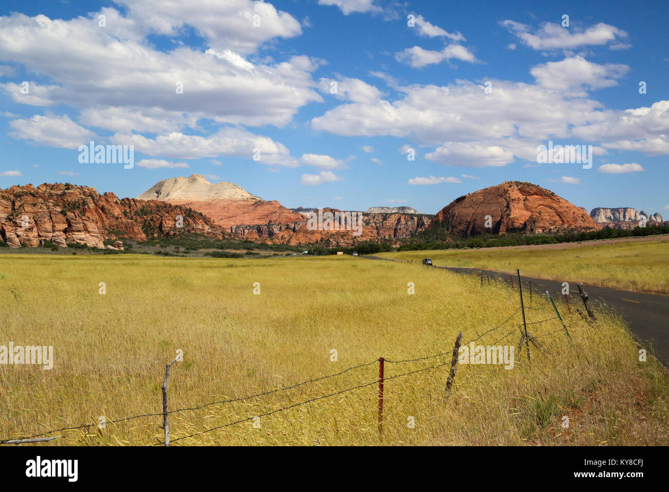 A scene from the Kolob Terrace Road on the west side of Zion National ...