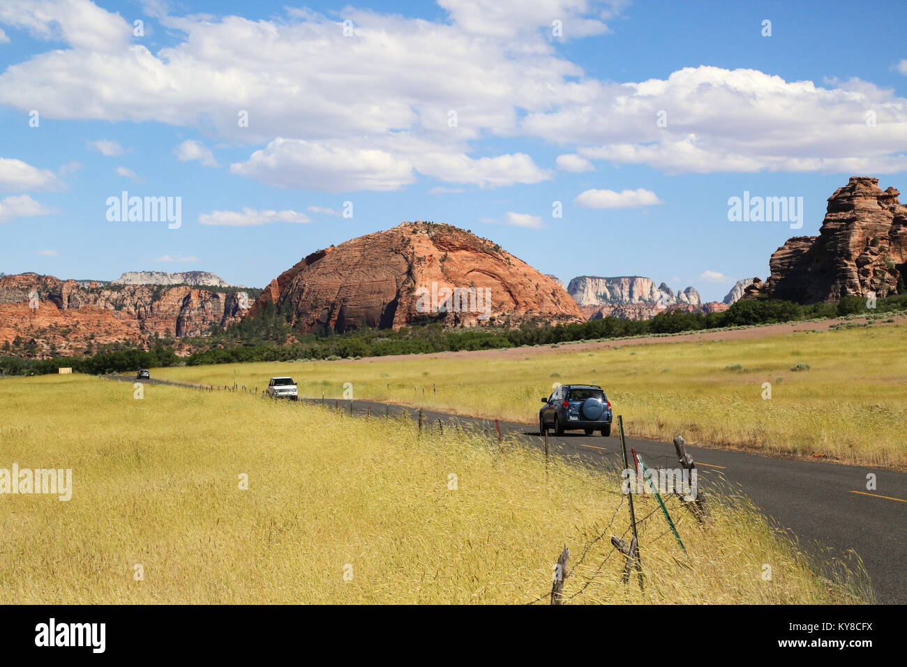 A scene from the Kolob Terrace Road on the west side of Zion National ...