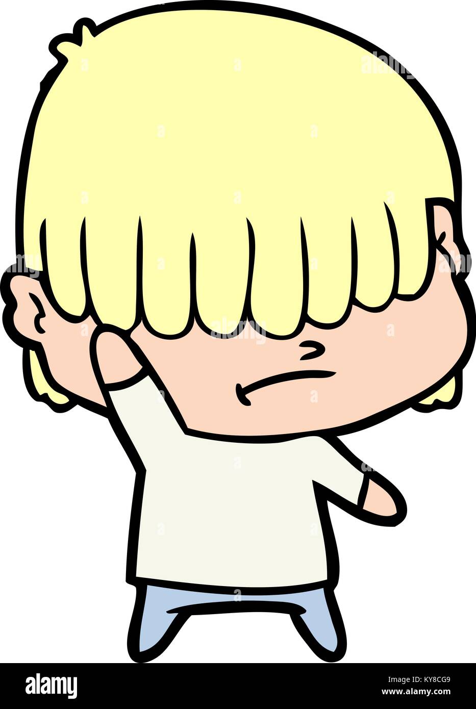 cartoon boy with untidy hair Stock Vector Image & Art - Alamy