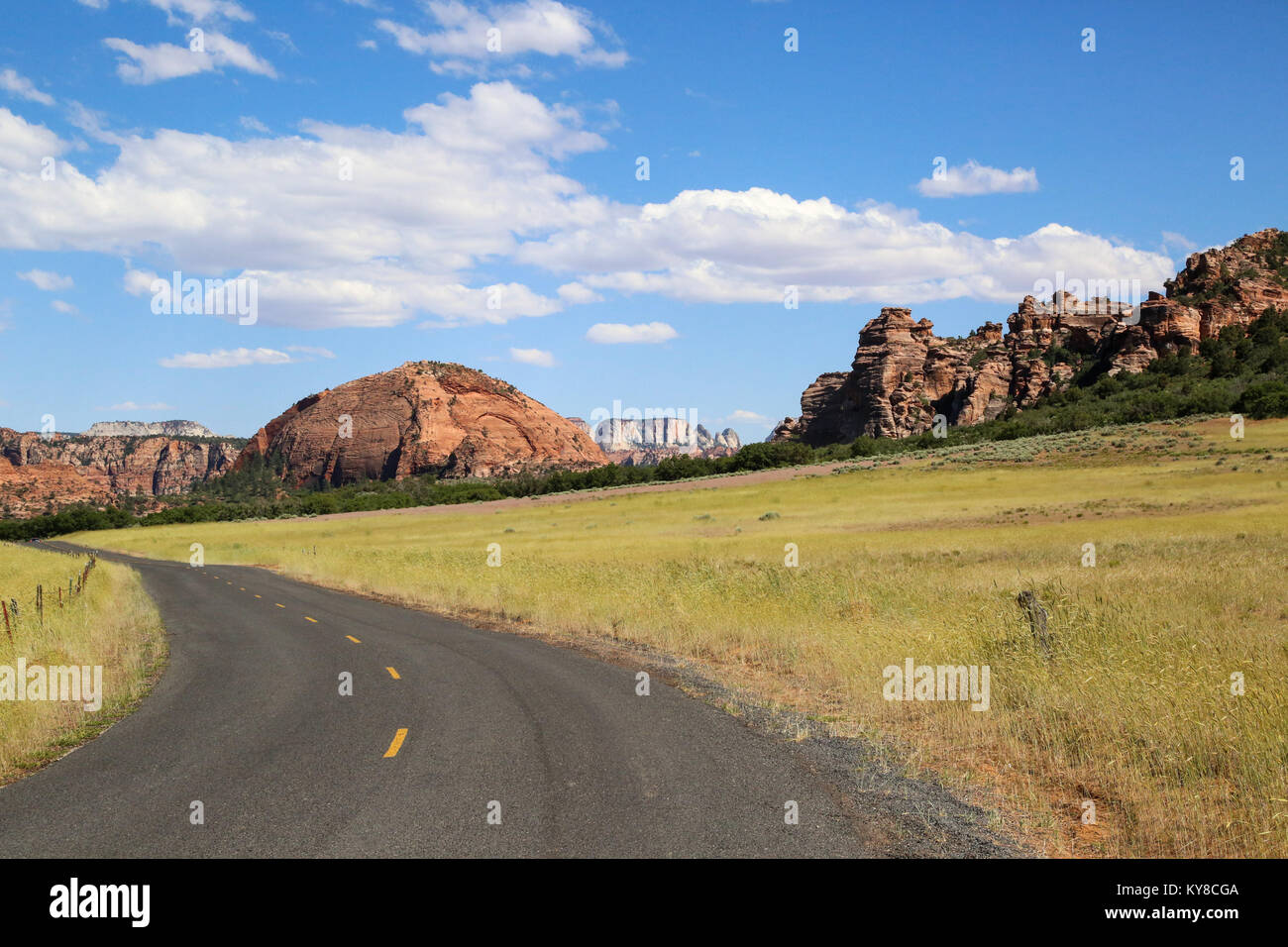A scene from the Kolob Terrace Road on the west side of Zion National ...