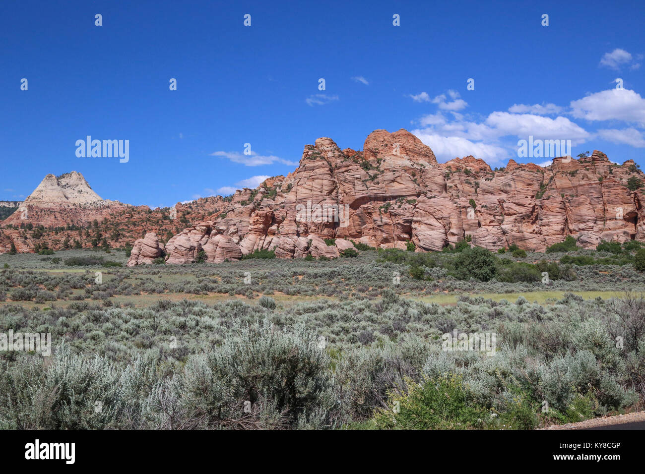 A scene from the Kolob Terrace Road on the west side of Zion National ...
