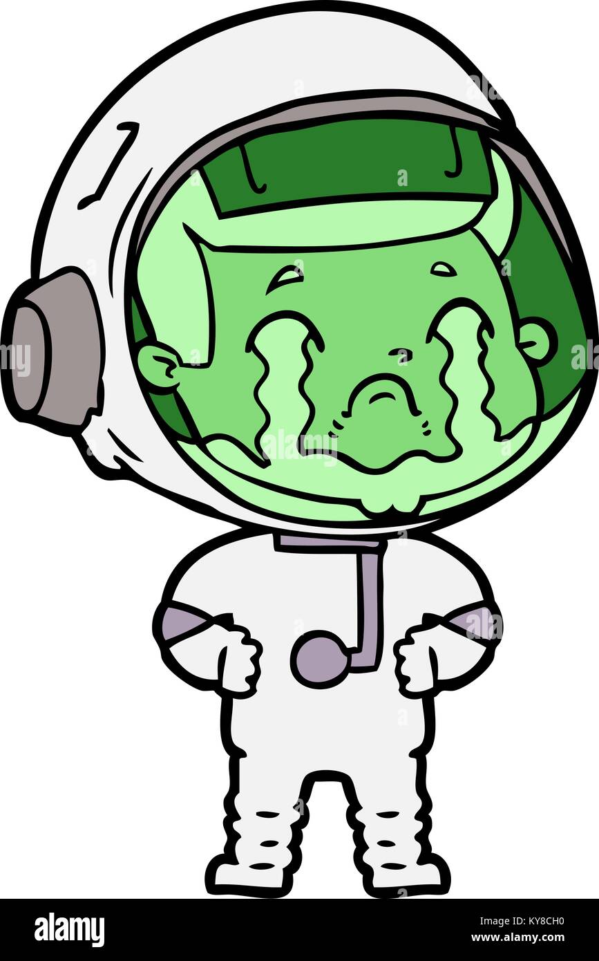 cartoon crying astronaut Stock Vector Image & Art - Alamy