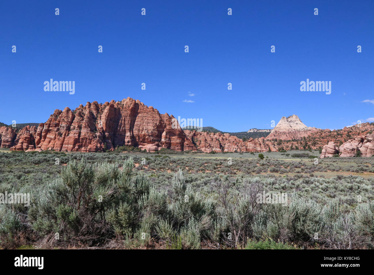 A scene from the Kolob Terrace Road on the west side of Zion National ...