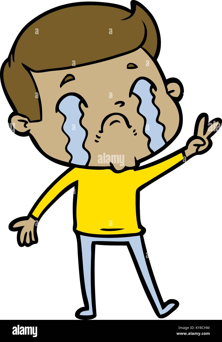 cartoon man crying Stock Vector Image & Art - Alamy