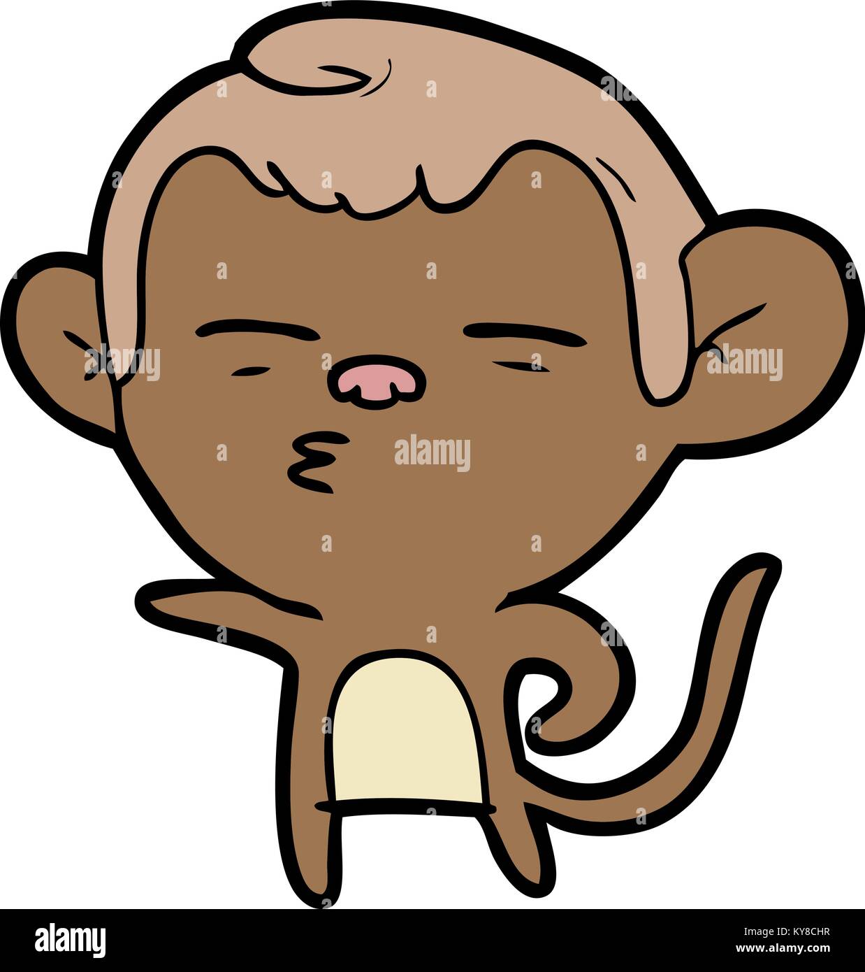 cartoon suspicious monkey Stock Vector Image & Art - Alamy