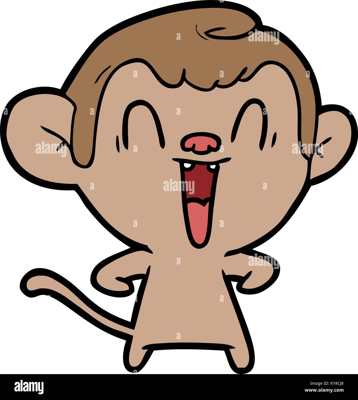 cartoon laughing monkey Stock Vector Image & Art - Alamy