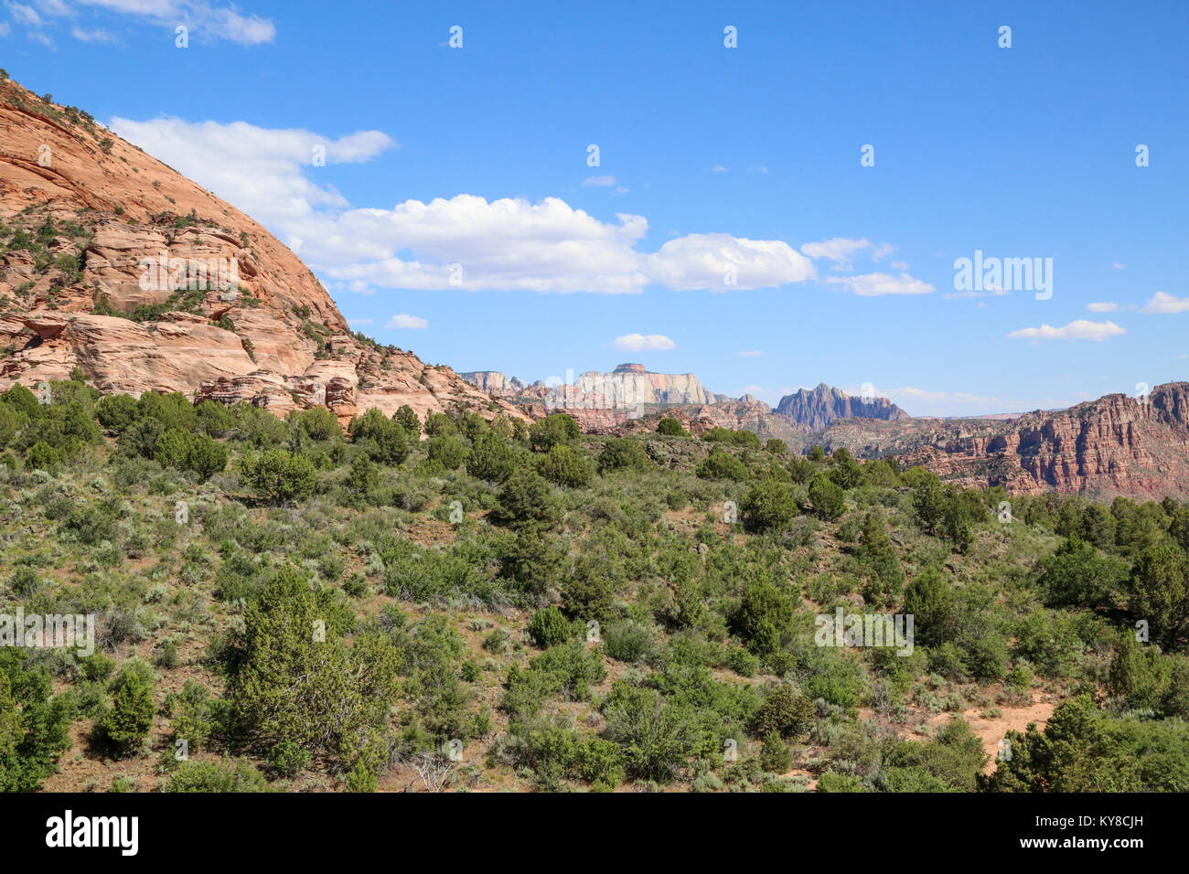 A scene from the Kolob Terrace Road on the west side of Zion National ...