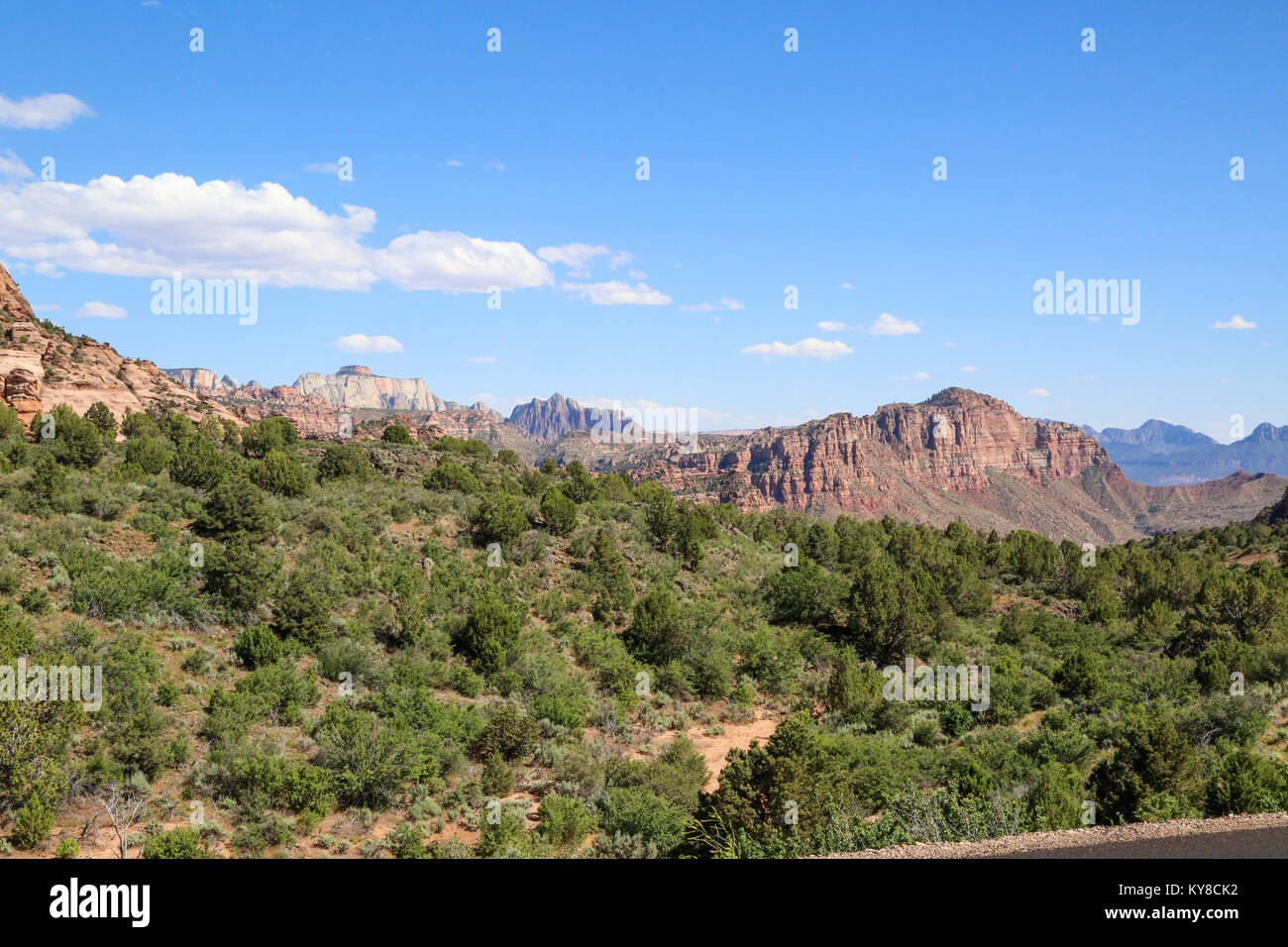 A scene from the Kolob Terrace Road on the west side of Zion National ...