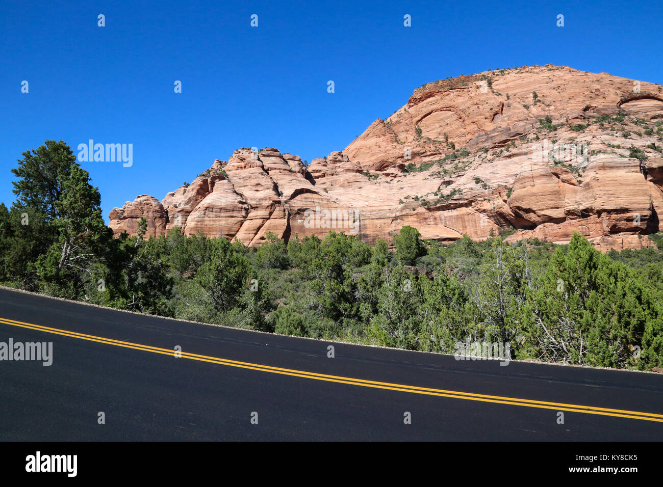 A scene from the Kolob Terrace Road on the west side of Zion National ...