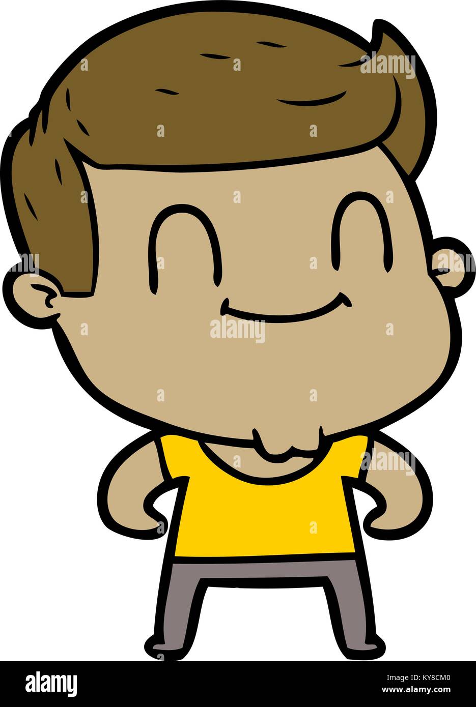 cartoon friendly man Stock Vector Image & Art - Alamy