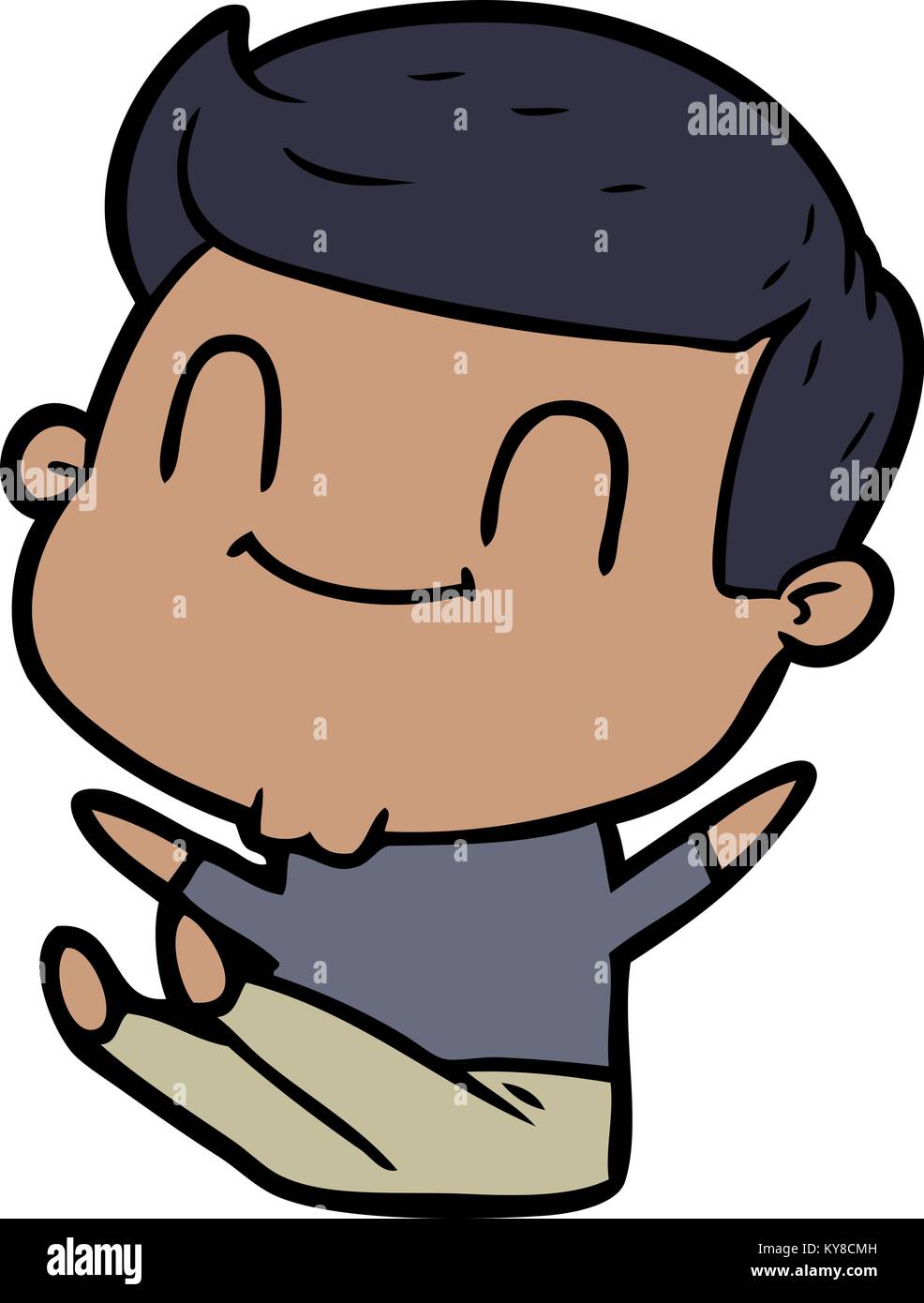 cartoon friendly man Stock Vector Image & Art - Alamy