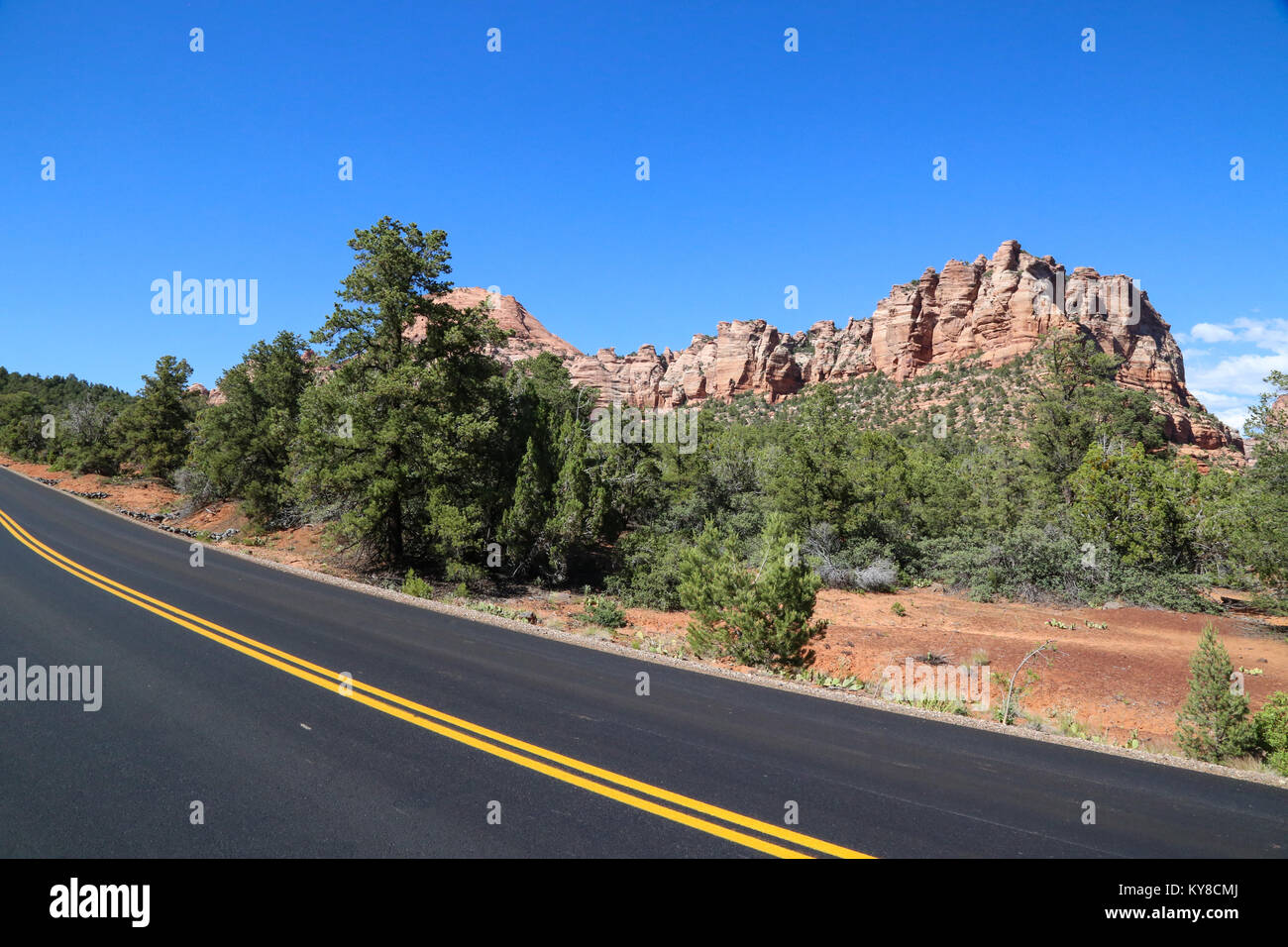 A scene from the Kolob Terrace Road on the west side of Zion National ...