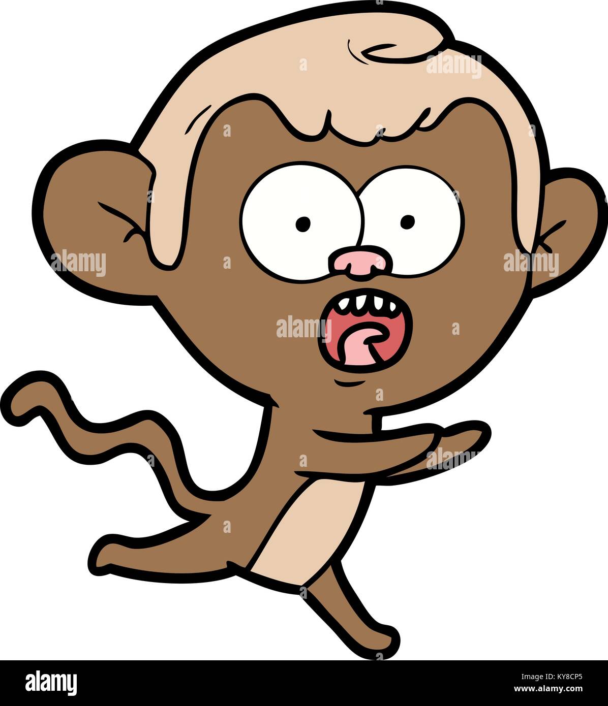cartoon shocked monkey Stock Vector Image & Art - Alamy