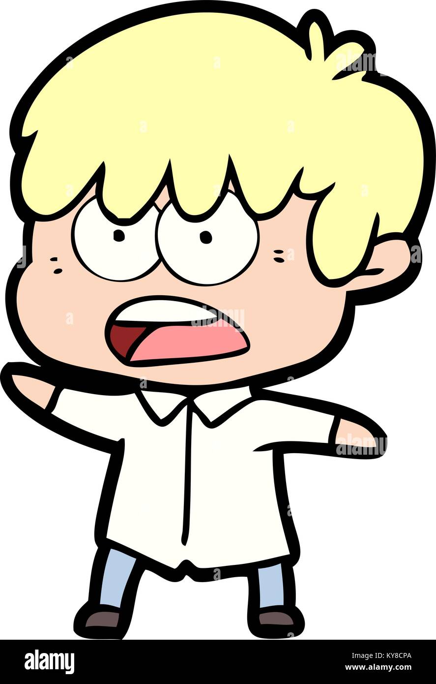 worried cartoon boy Stock Vector Image & Art - Alamy