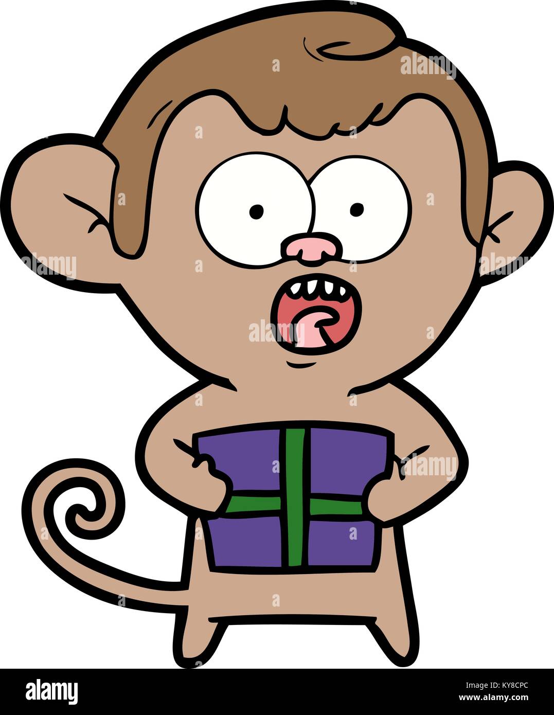 cartoon shocked monkey Stock Vector Image & Art - Alamy