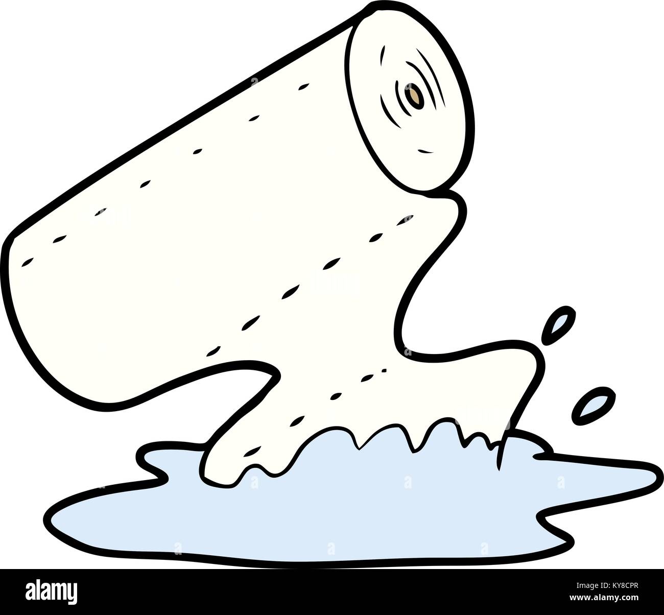 cartoon kitchen towel soaking up spill Stock Vector Image & Art - Alamy