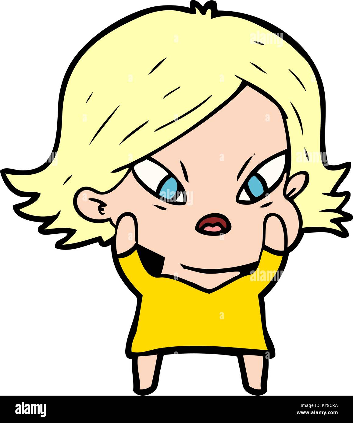 cartoon stressed woman Stock Vector Image & Art - Alamy