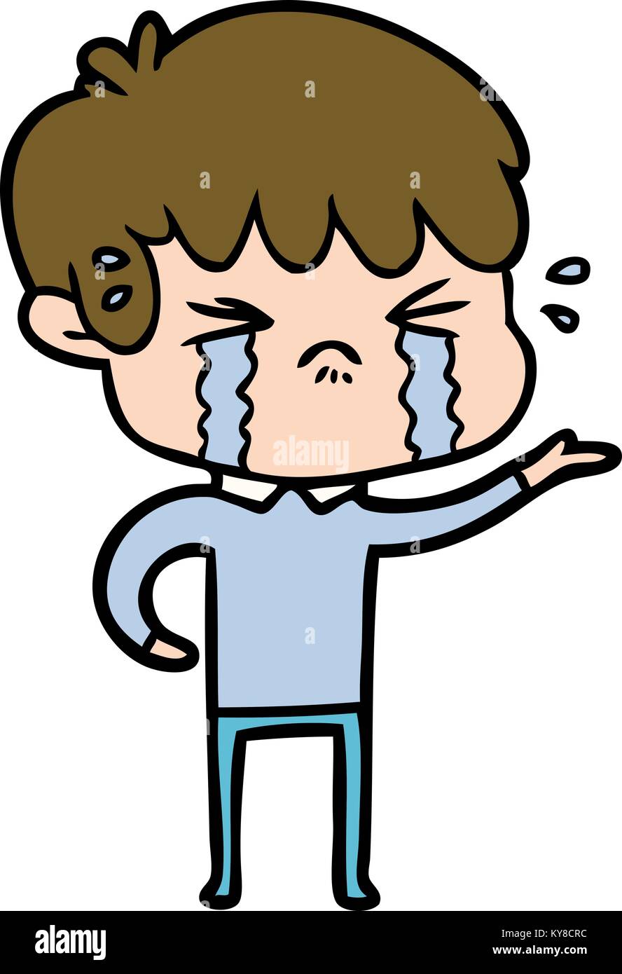 cartoon boy crying Stock Vector Image & Art - Alamy