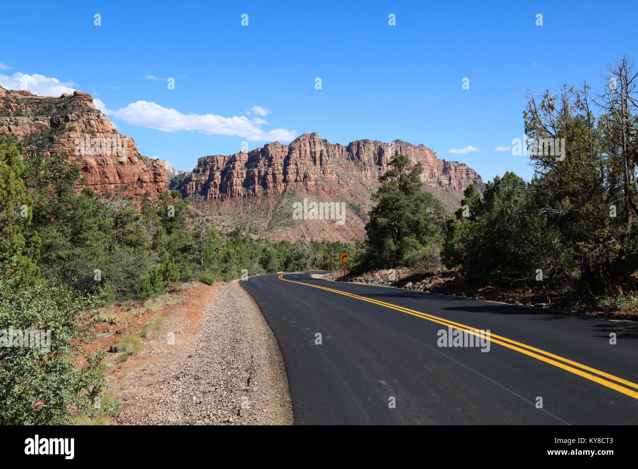 A scene from the Kolob Terrace Road on the west side of Zion National ...
