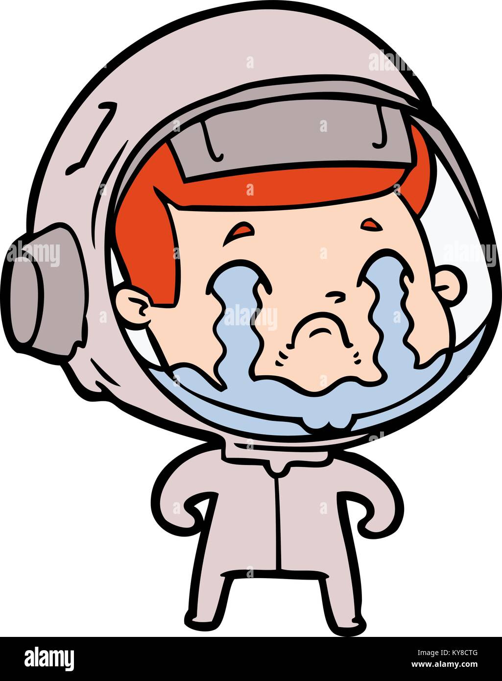 cartoon crying astronaut Stock Vector Image & Art - Alamy