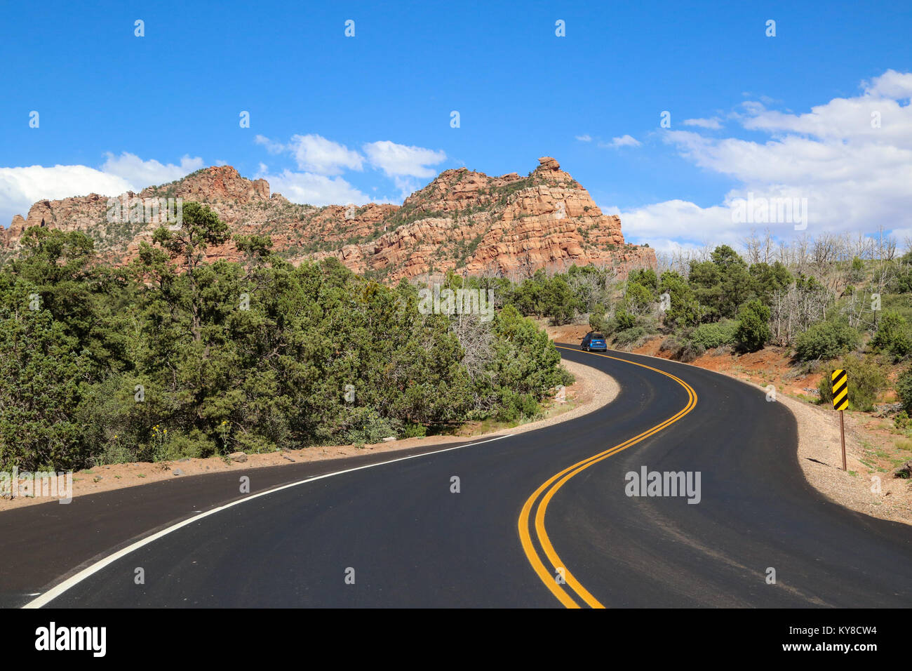 A scene from the Kolob Terrace Road on the west side of Zion National ...
