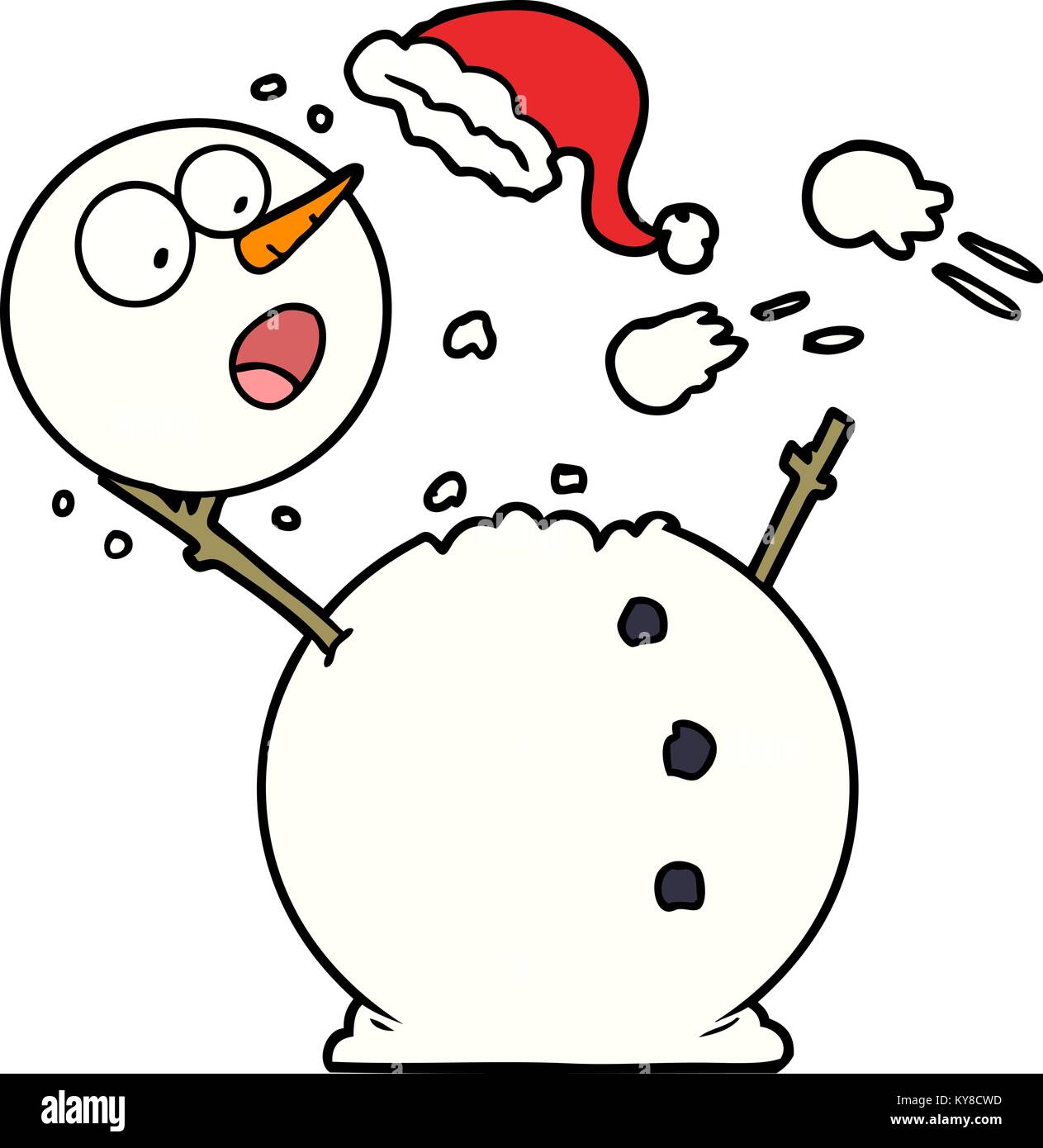snowman in snowball fight Stock Vector Image & Art - Alamy