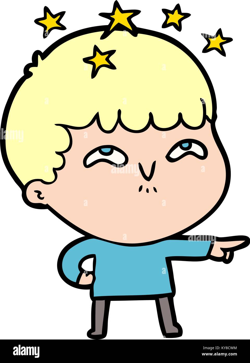 cartoon amazed boy Stock Vector Image & Art - Alamy