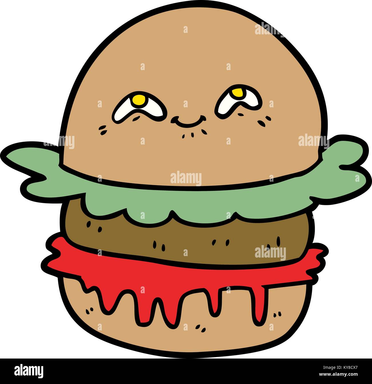 cartoon fast food burger Stock Vector Image & Art - Alamy