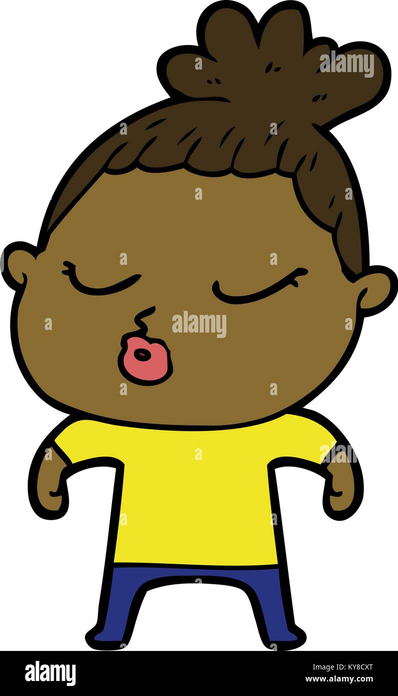 cartoon calm woman Stock Vector Image & Art - Alamy