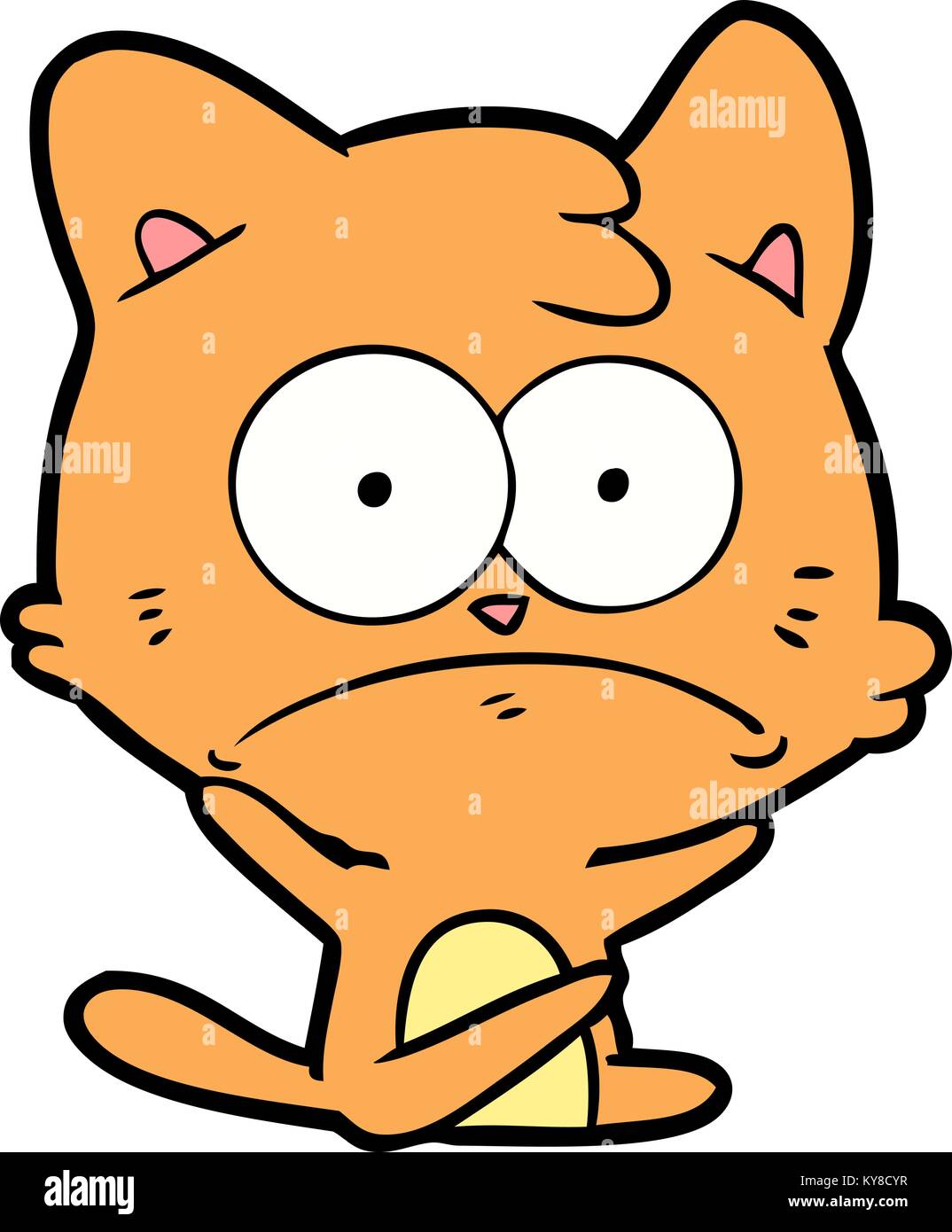 cartoon nervous cat Stock Vector Image & Art - Alamy